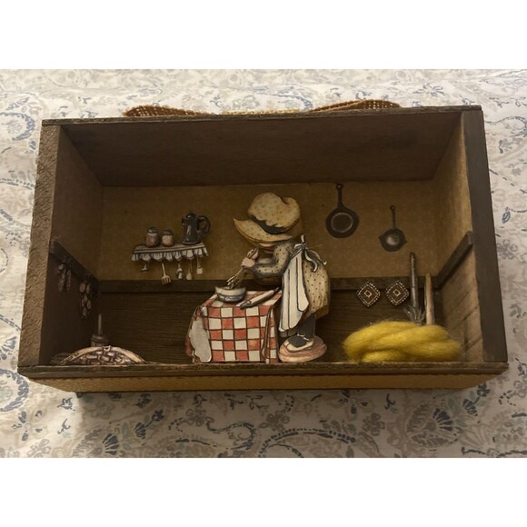 Unknown | Art | Vintage 974 Folk Art Wooden 3d Diorama Shadow Box Wall ...